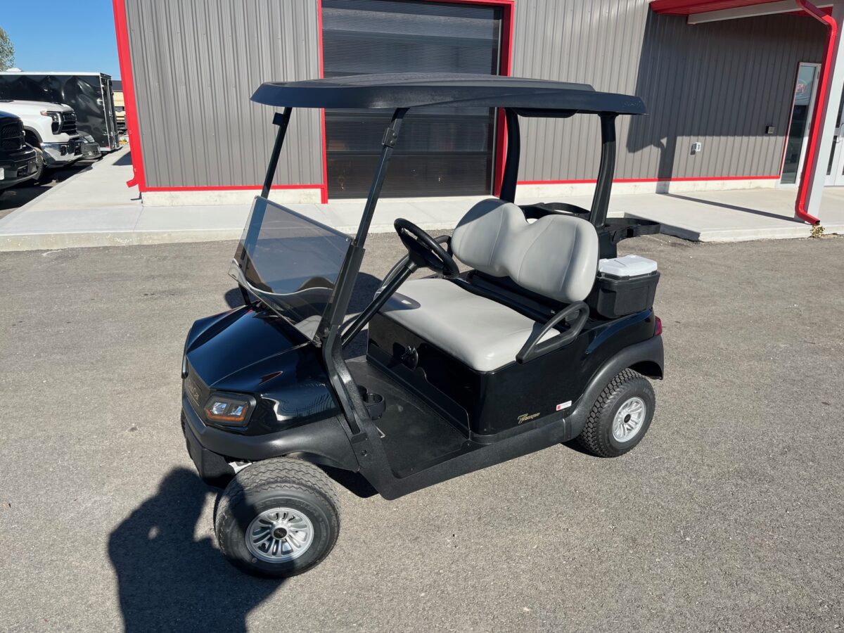 2025 Club Car Tempo Gas EFI 2 Passenger Golf Cart Black with Grey Seats ...